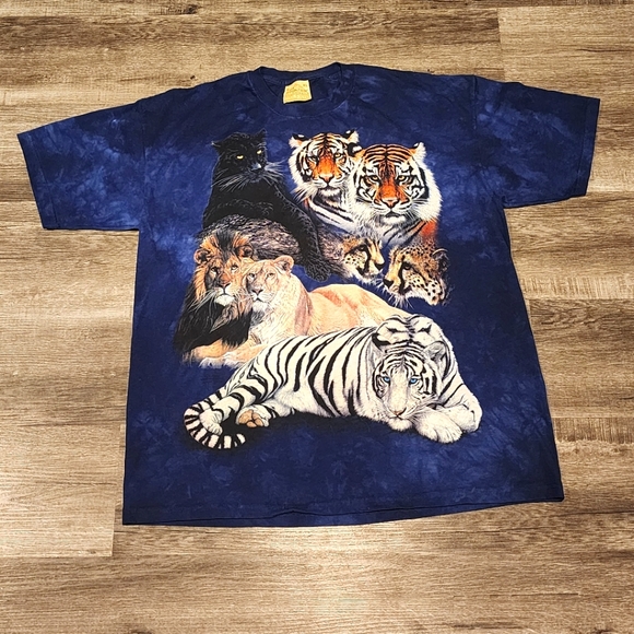 The Mountain | Shirts | The Mountain Mens Big Cat Collage Lions Tigers ...